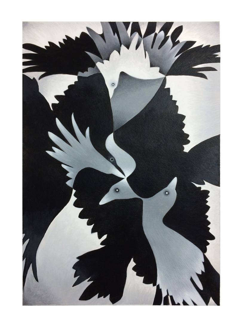 Murder of Crows Painting by Keith Smith | Saatchi Art