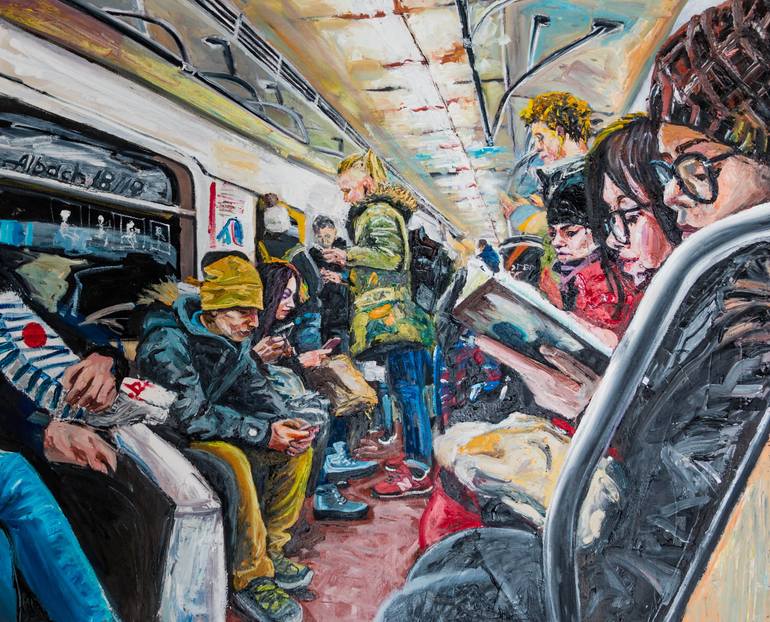 Moscow metro Painting by Artsiom Albach | Saatchi Art