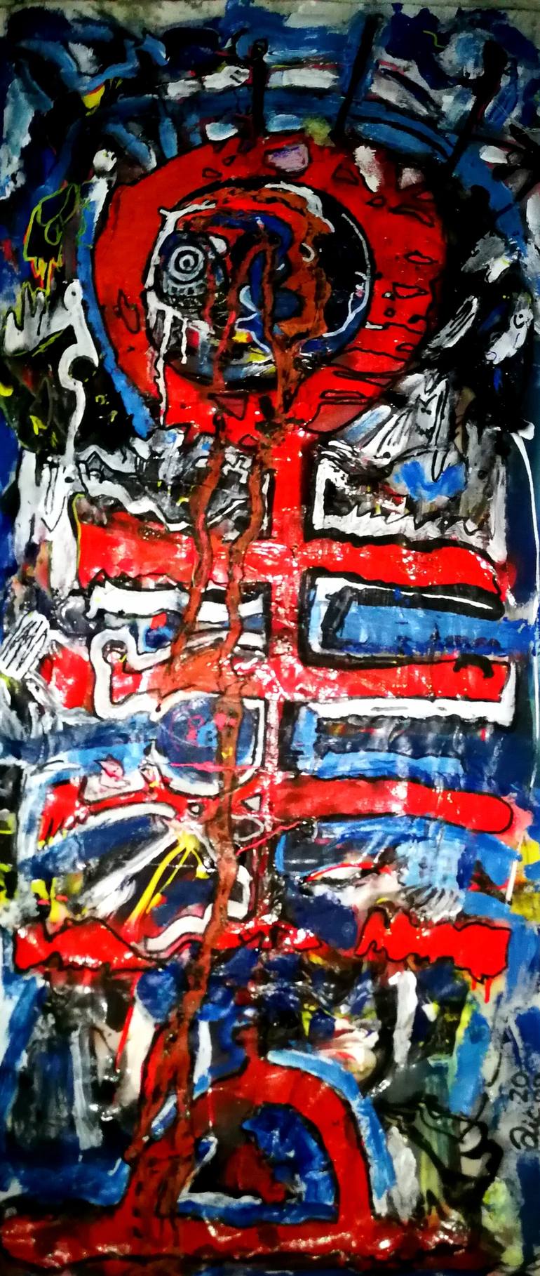 Fish bone Painting by Vic Aglione | Saatchi Art