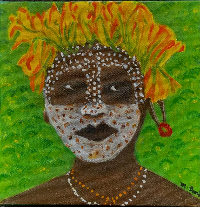 AFRICAN TRIBES Painting by Mildred Borras | Saatchi Art