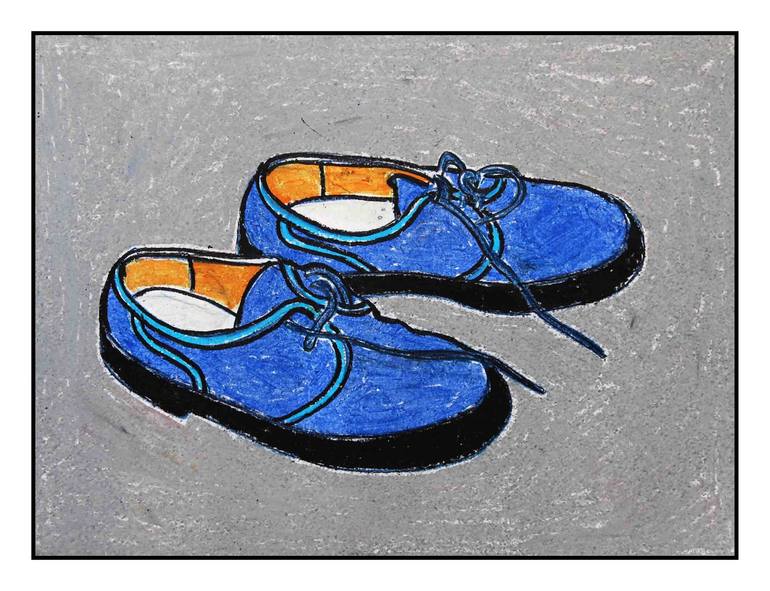 My Blue Suede Shoes Printmaking by Jan Chlebek | Saatchi Art