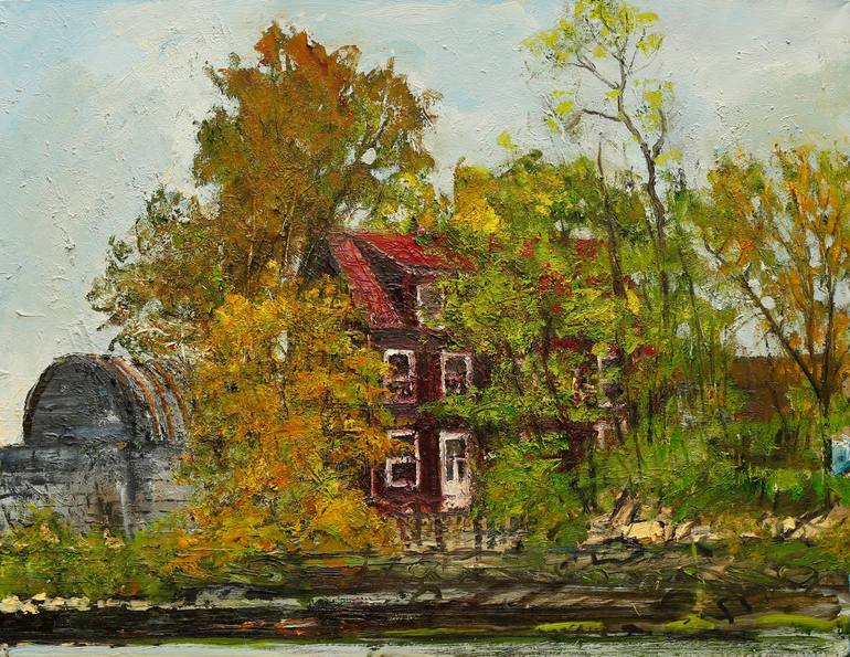 Bronx River Hideaway Painting by Jim St Clair | Saatchi Art