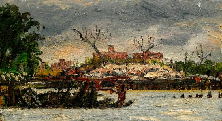 Coney Island Creek Painting by Jim St Clair | Saatchi Art