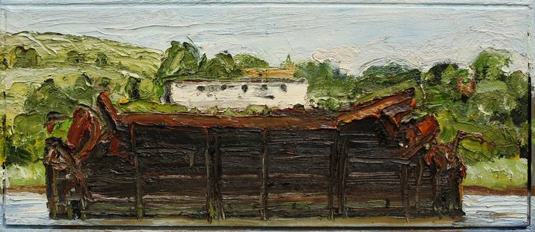 Barge at Witte's Painting by Jim St Clair | Saatchi Art
