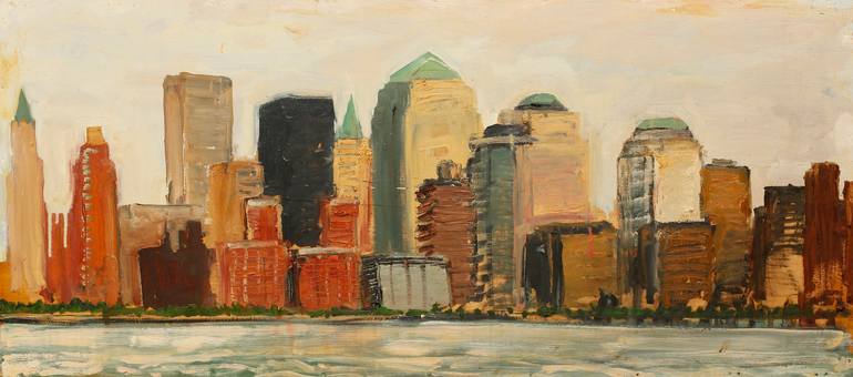 Downtown without the Towers Painting by Jim St Clair | Saatchi Art