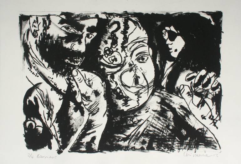Barriers Printmaking by Christopher Newman | Saatchi Art