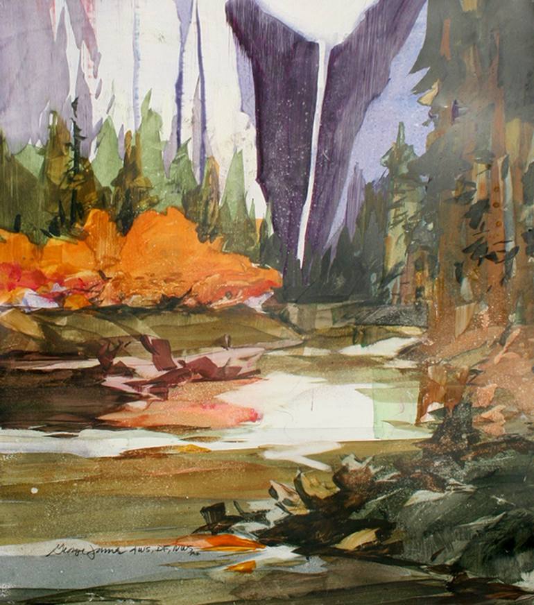 Falls Painting by Geroge James | Saatchi Art