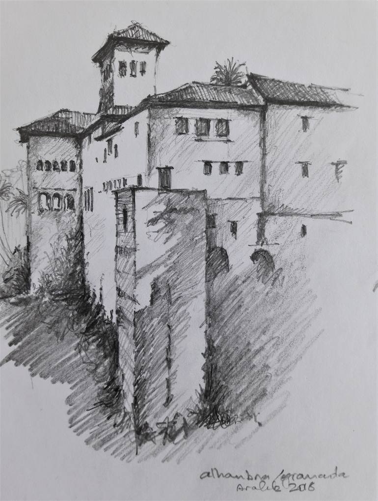 Alhambra 2 Drawing by Husnu Konuk | Saatchi Art