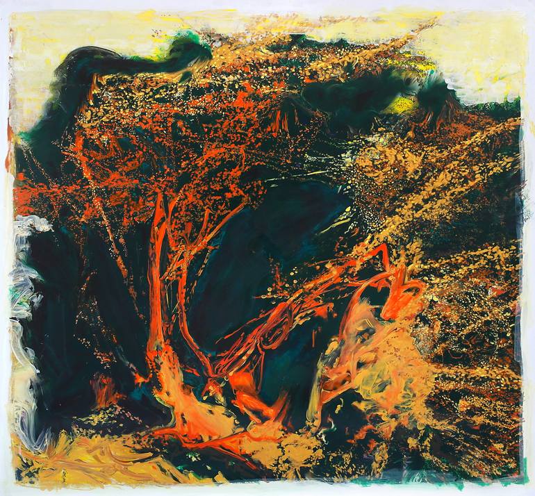 Araguaneyes en Flor Painting by Adrian Astorga | Saatchi Art