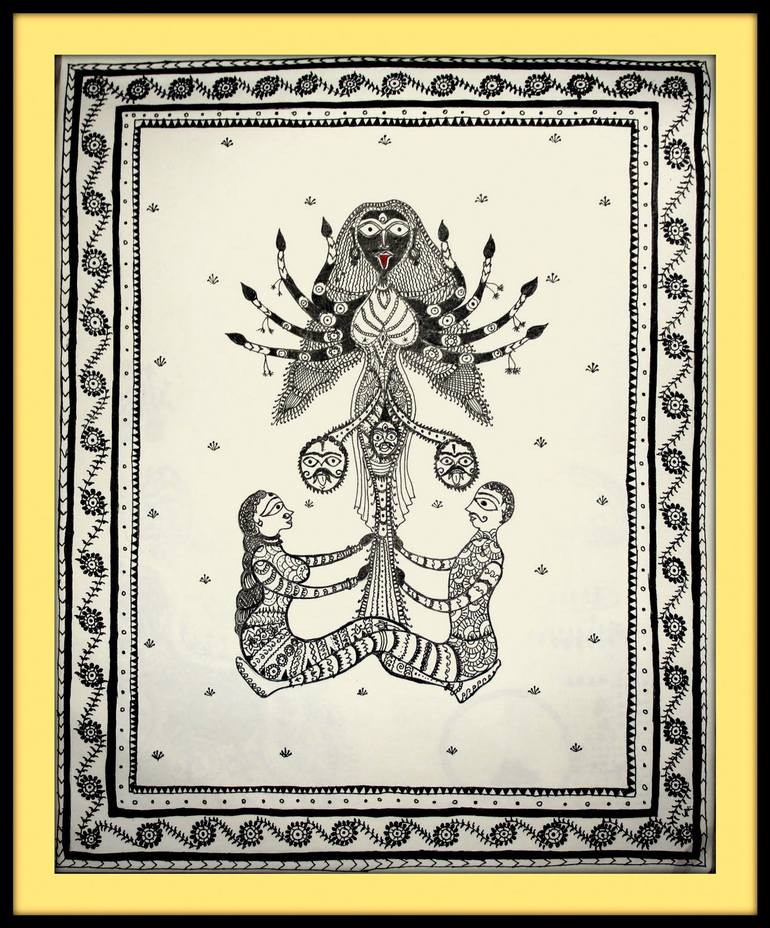 Mahakali Drawing by Sarthak Mohanty | Saatchi Art