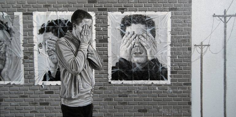 The Wall Painting by Michael Harris | Saatchi Art