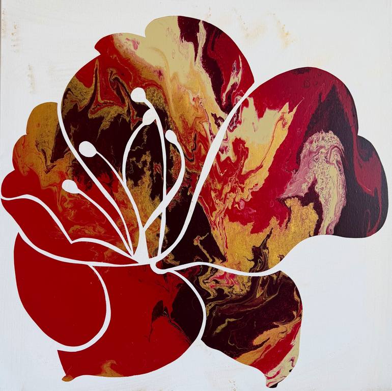 Hibiscus No 4 Painting by Eleni Pratsi | Saatchi Art