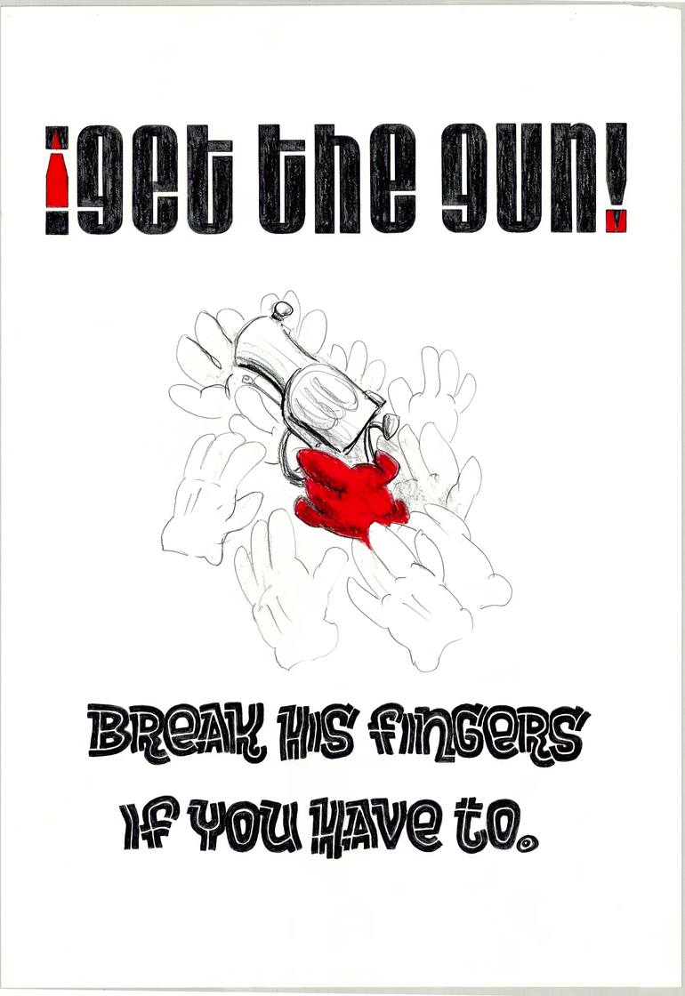 Break His Fingers! Drawing by Brian Mander | Saatchi Art