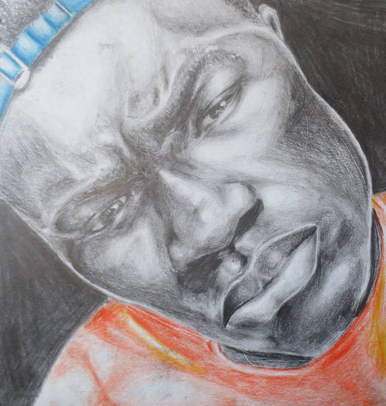 The Blue Hat Drawing by Rocky Cotard | Saatchi Art