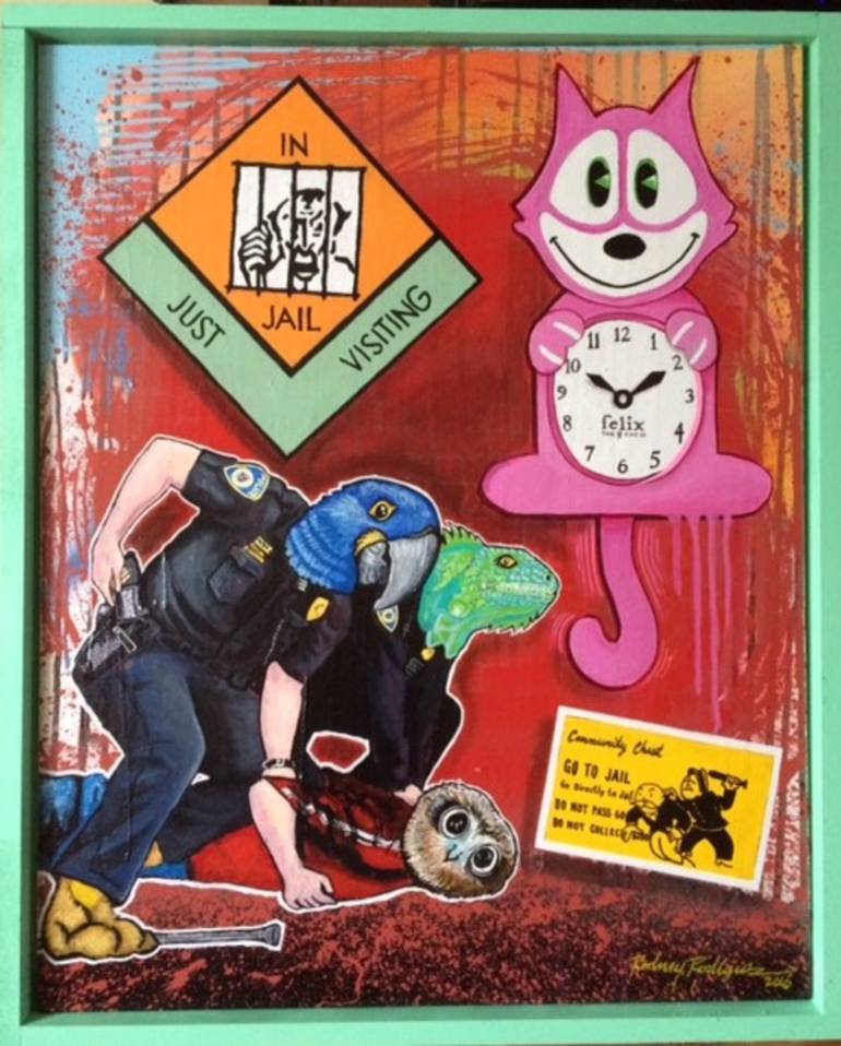 CRIME TIME Painting by Rodney Panic Rodriguez | Saatchi Art