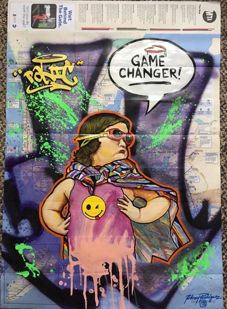 GAME CHANGER! Painting by Rodney Panic Rodriguez | Saatchi Art