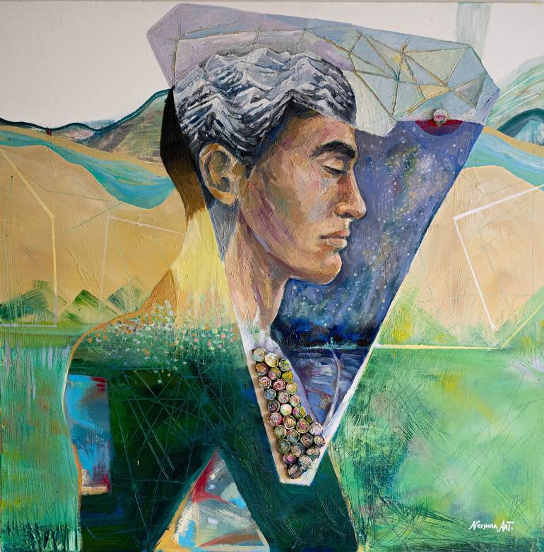 Modern Man Painting by Nevyana Hristova | Saatchi Art