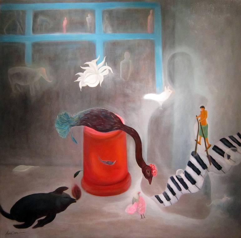 THE SLEEPING WALKING BALLAD SONG Painting by Tran Dan | Saatchi Art