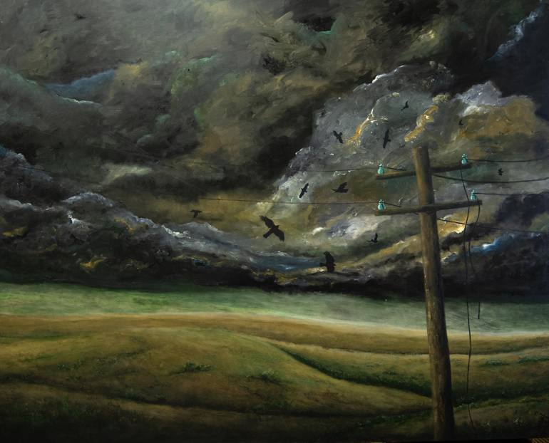 Prairie Pole Painting by Randall Coleman | Saatchi Art
