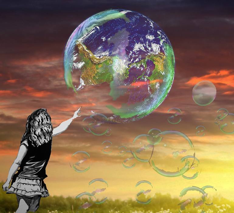 Fragile Earth Drawing by Sam Willcocks | Saatchi Art