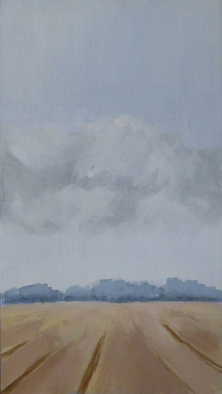Grey winter sky - skyscape Painting by Anneke Zwager | Saatchi Art