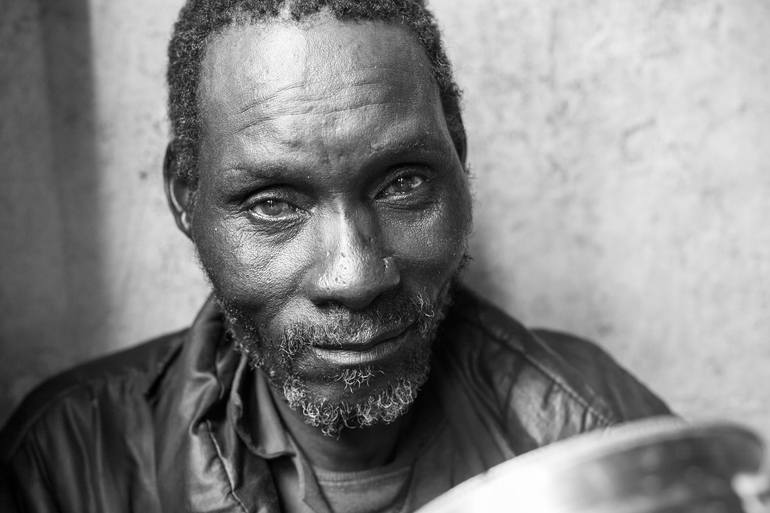 Madala, black and white African portrait, wall decor Photography by ...