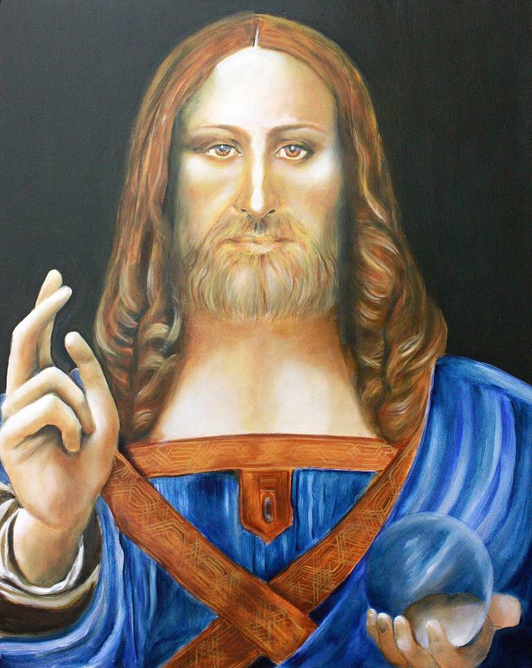 Study of Salvator Mundi/Mona Lisa by Leonardo Da Vinci Painting by ...