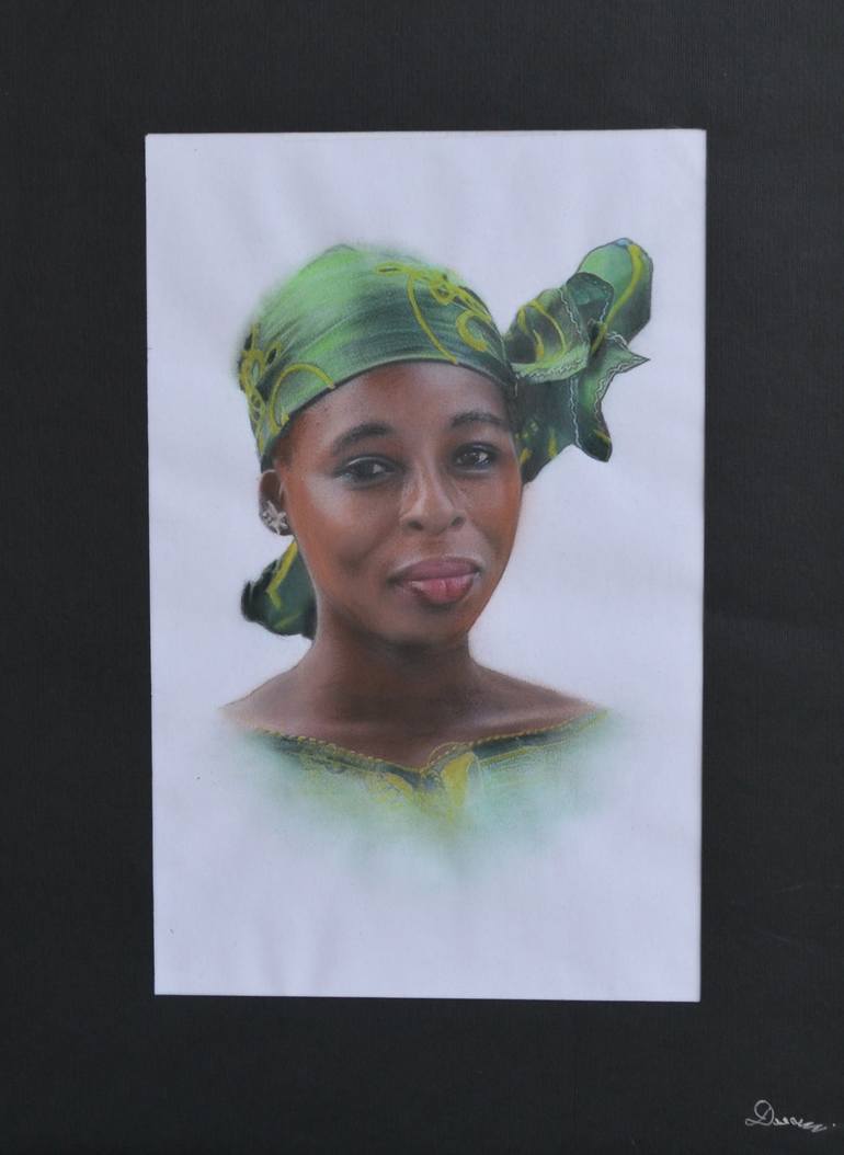 traditional african woman Drawing by Buni Janos | Saatchi Art