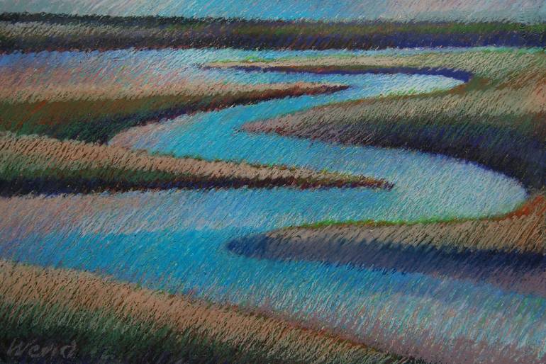 ZigZag River Painting by Daniel Wend | Saatchi Art Portugal