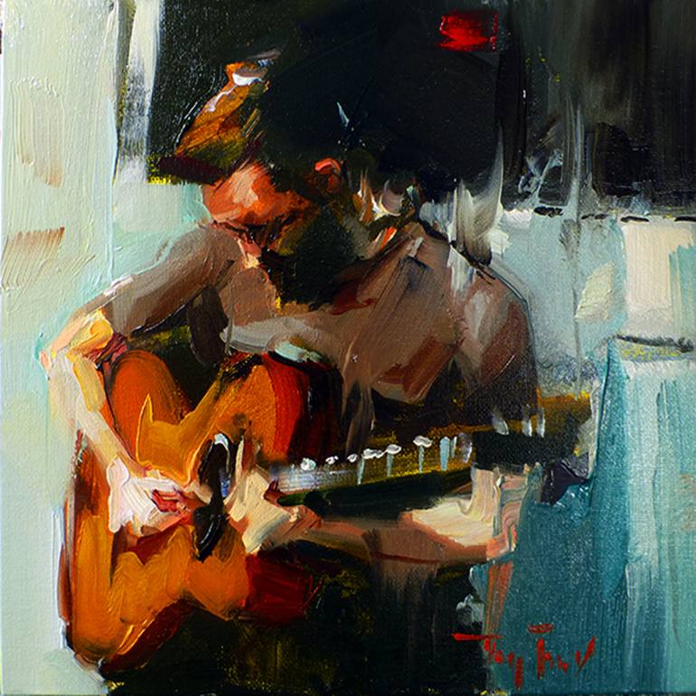 Musiker (Sold) Painting by Jurij Frey | Saatchi Art