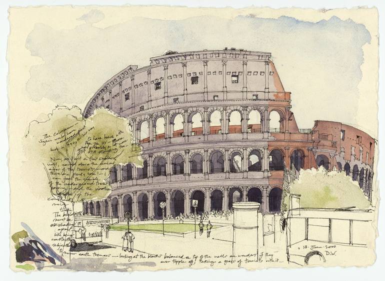 The Colosseum Painting by Daniel Wrightson | Saatchi Art