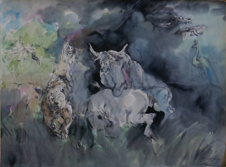 Pasiphae Drawing by Ranjan Sen | Saatchi Art