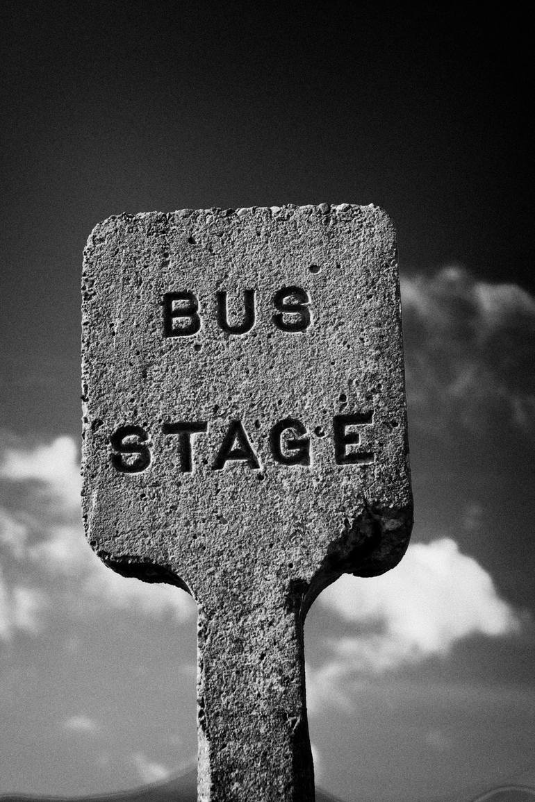 bus stage stop sign northern ireland Photography by Joe Fox | Saatchi Art