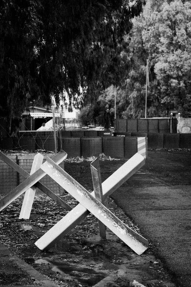 anti tank defences at wolseley barracks un buffer zone nicosia cyprus ...
