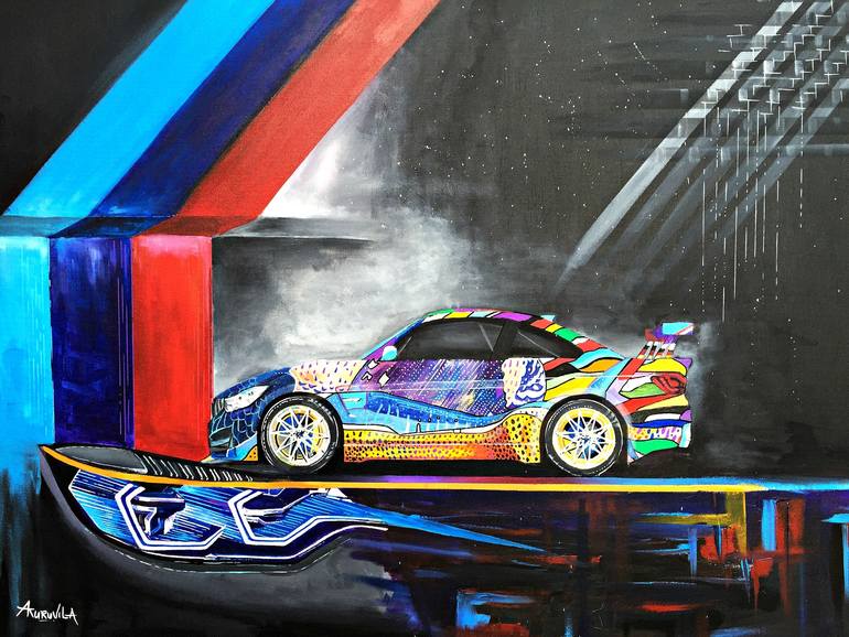 BMW M4 art car concept Painting by Arun Kuruvila | Saatchi Art