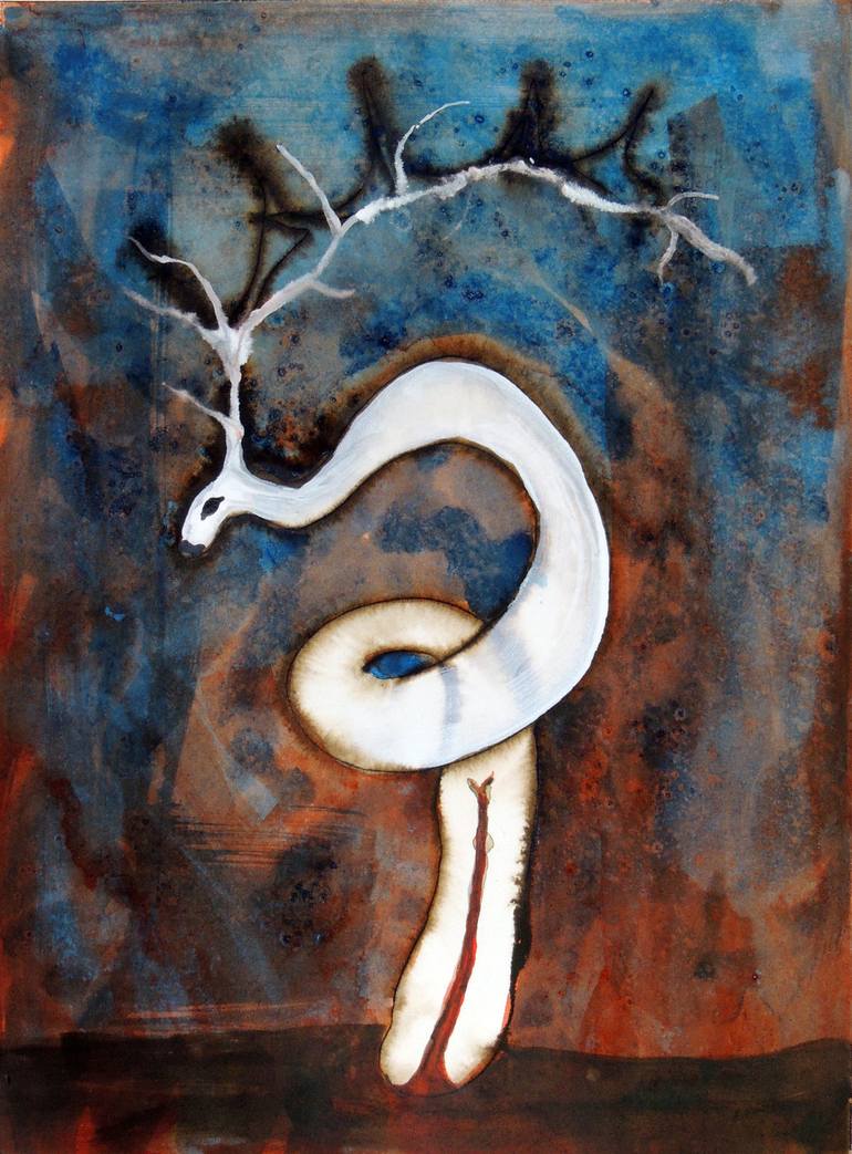 Contorted Stag 3 Drawing by Laurel Antur | Saatchi Art