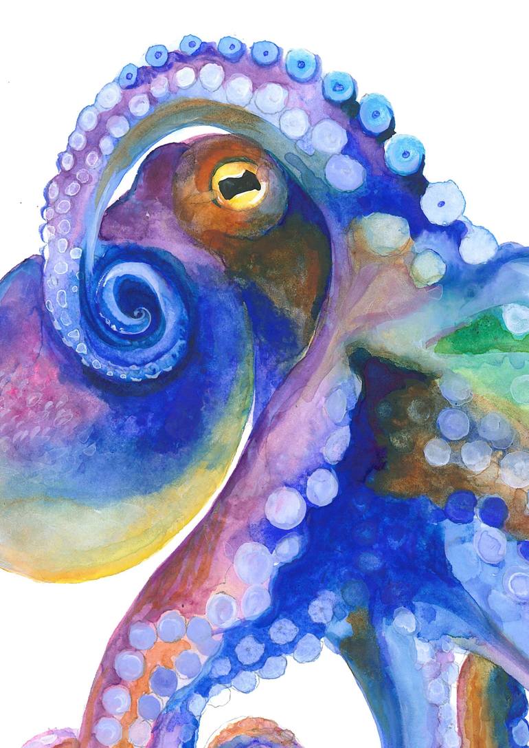 Octopus Painting by ISABELLE BRENT | Saatchi Art