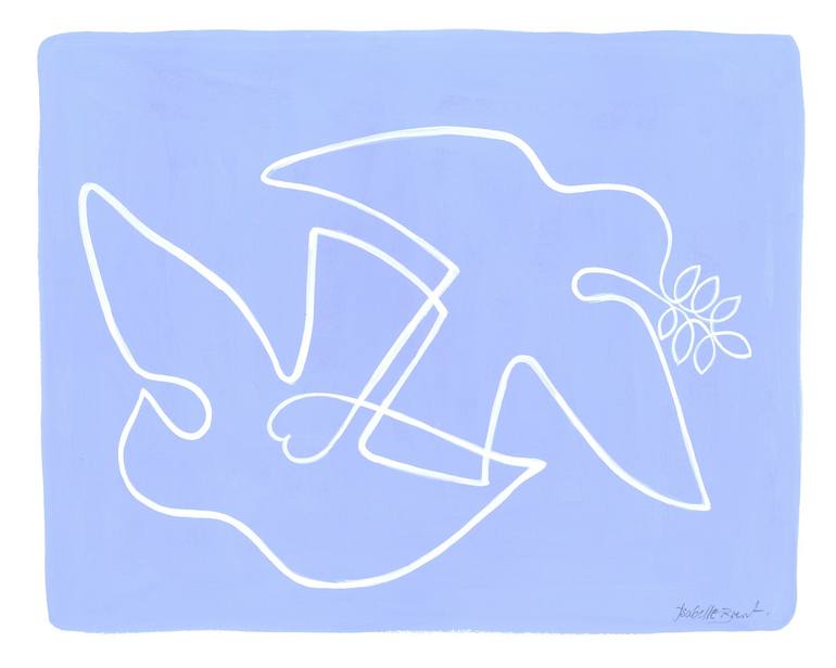 Love and Peace Birds Painting by Isabelle Brent | Saatchi Art