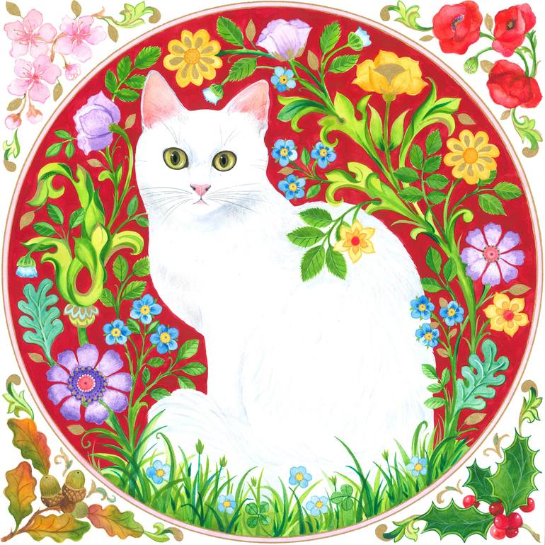 A Cat for All Seasons Painting by Isabelle Brent | Saatchi Art