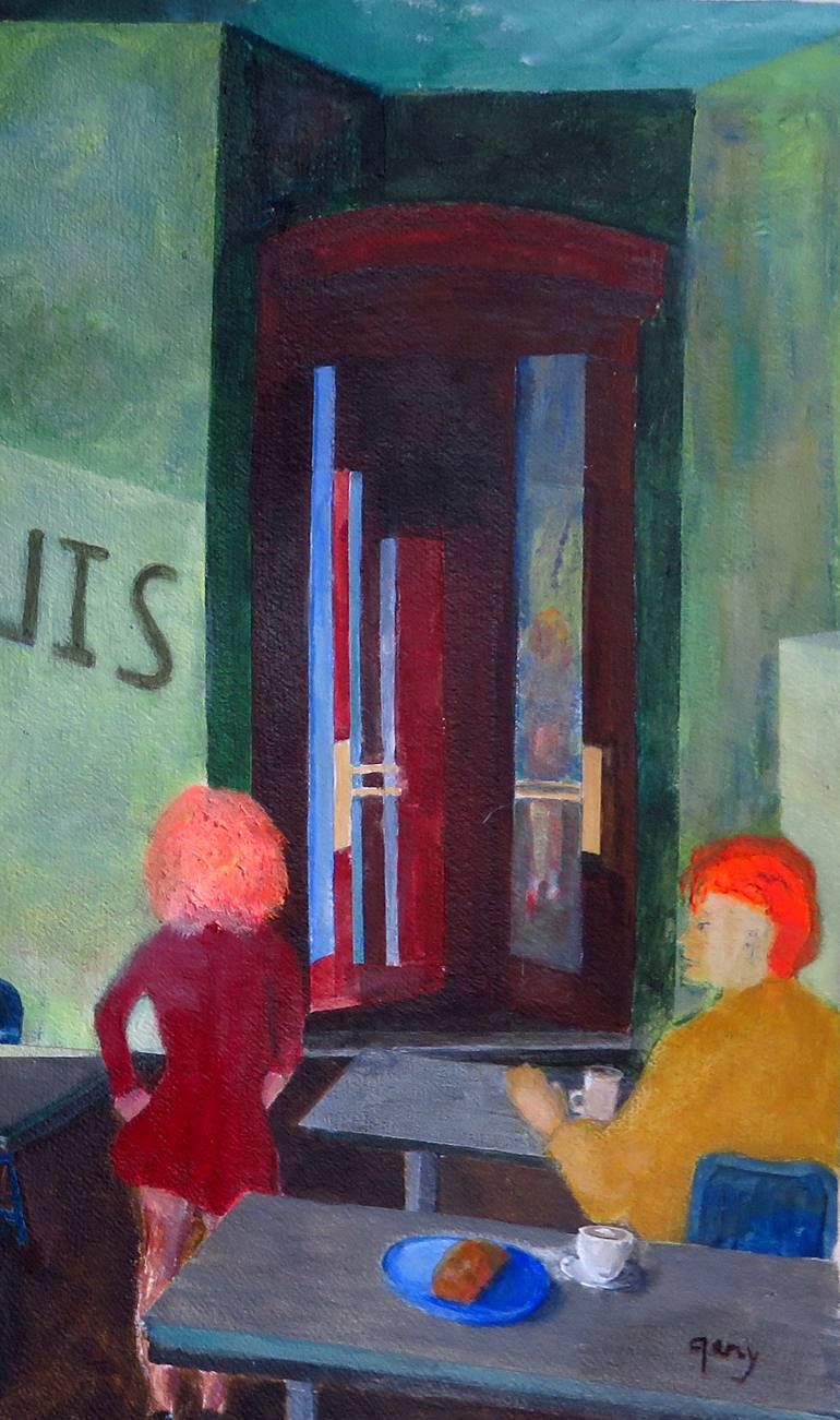 Croquis Cafe: Ode to Hopper Painting by Gary Kirkpatrick | Saatchi Art