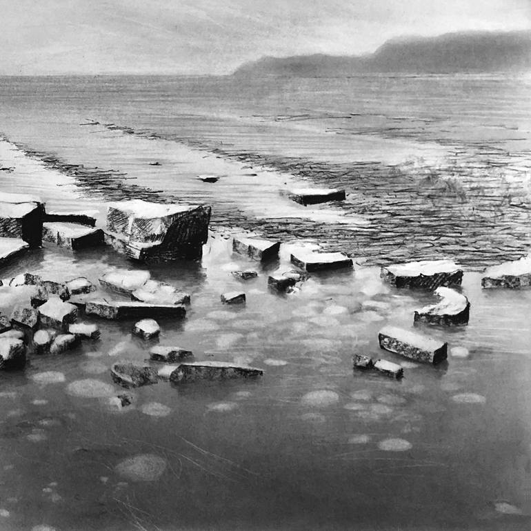 Kimmeridge Bay Drawing by Sophie Coe | Saatchi Art