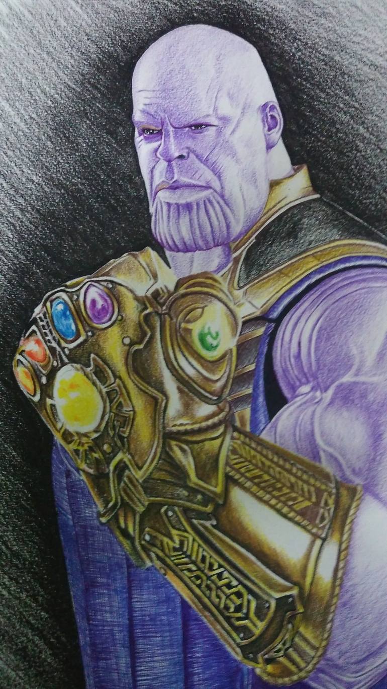 Color Pencil Artwork of Thanos Drawing by Mukesh Kumar | Saatchi Art