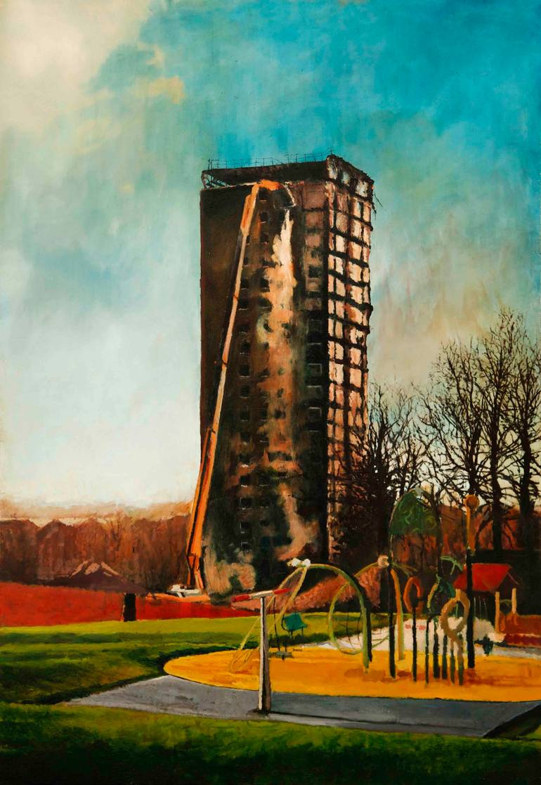 Demolition Painting by Thomas Cameron | Saatchi Art