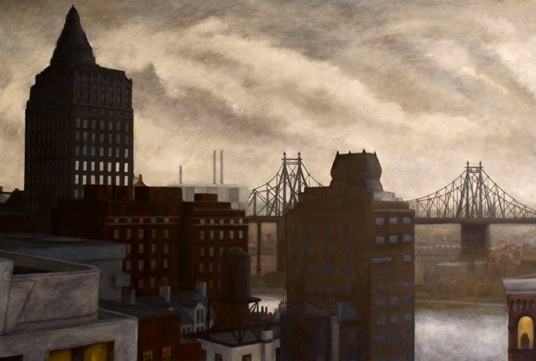 Rust Eats Manhattan Painting by Adrian Eckersley | Saatchi Art