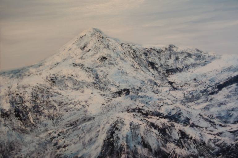 Crisp Mountain Painting by Geoff Winckle | Saatchi Art