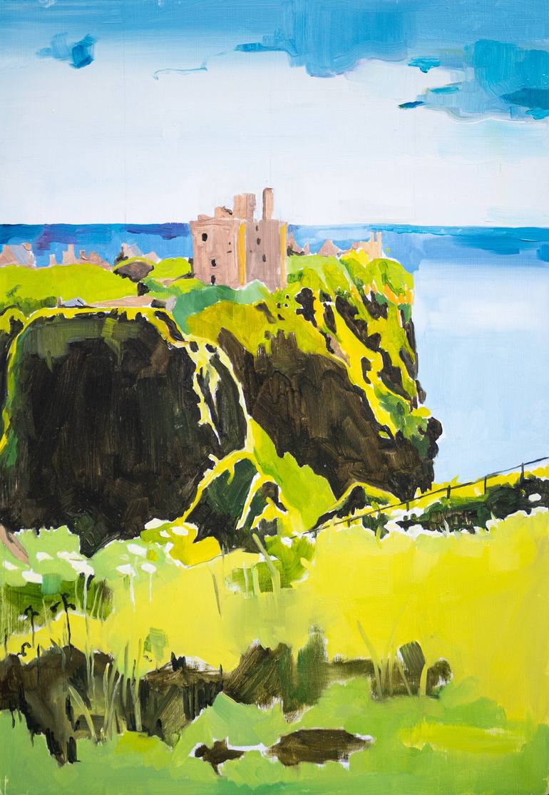 Dunnottar castle Painting by Jennifer Maidment | Saatchi Art