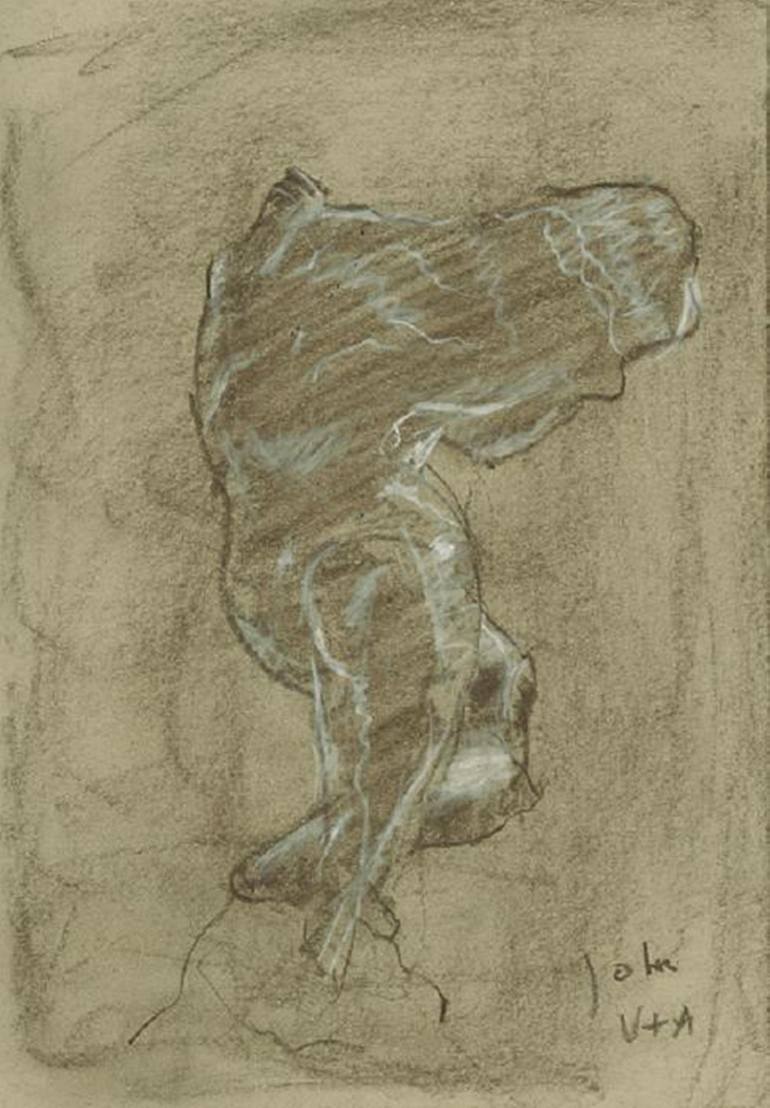 Stooping Figure Drawing by John Donnelly | Saatchi Art