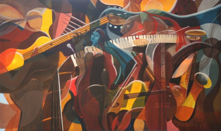 The Band Painting by Anthony Mazzone | Saatchi Art