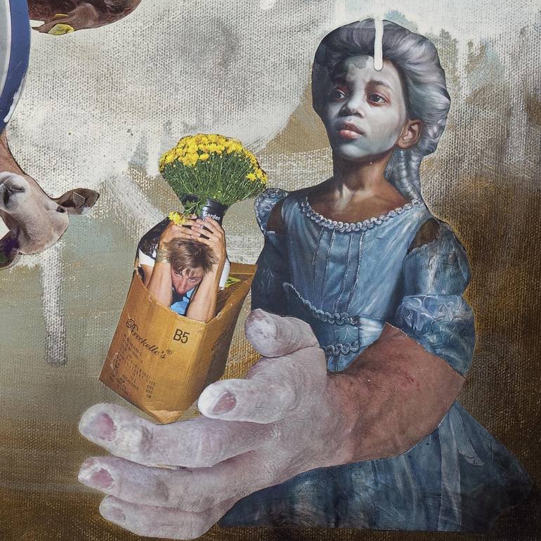 Sheep to the Slaughter Collage by Sam Roloff | Saatchi Art