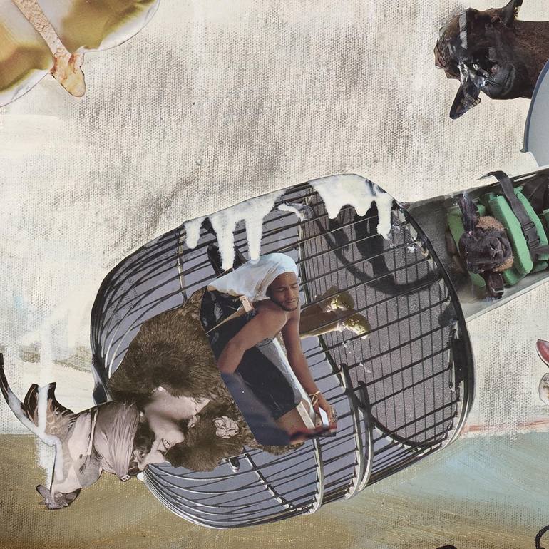 Sheep to the Slaughter Collage by Sam Roloff | Saatchi Art